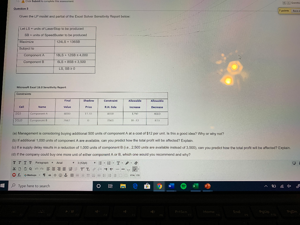 > Click Submit to complete this assessment