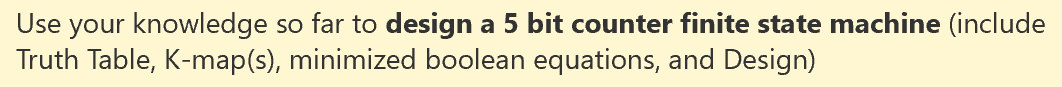 Solved Use your knowledge so far to design a 5 bit counter | Chegg.com