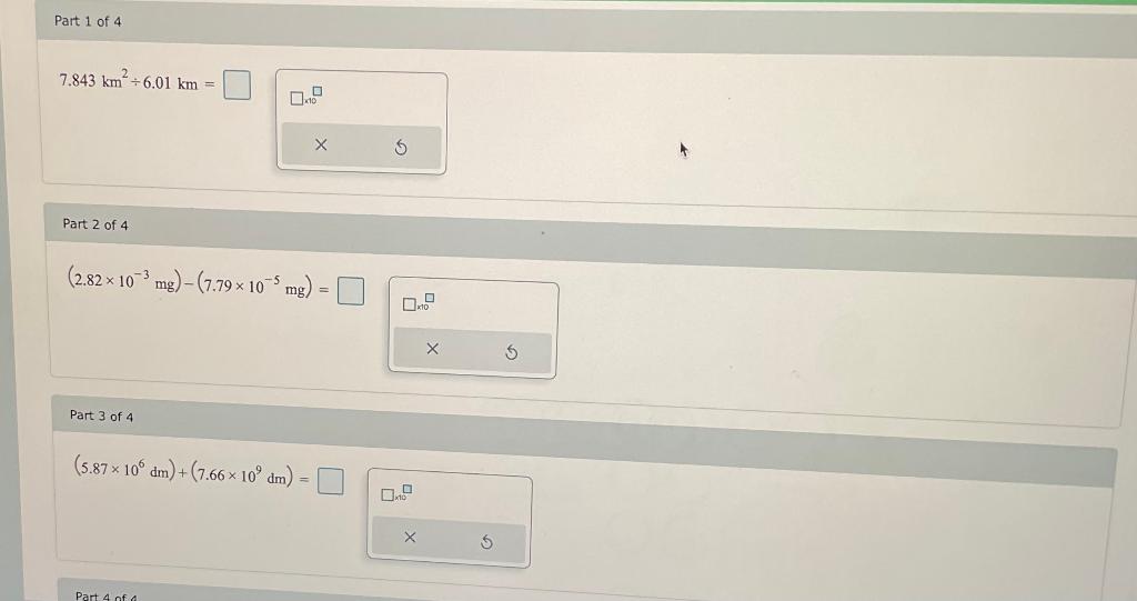 Solved 7.843 km2÷6.01 km= Part 2 of 4 | Chegg.com