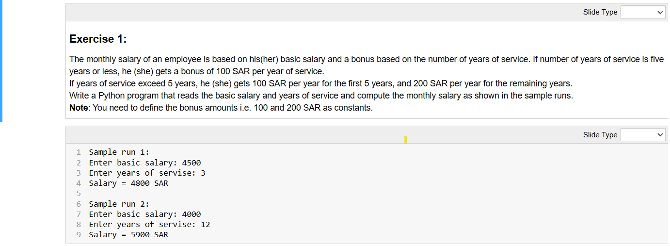 Solved Exercise 1: The monthly salary of an employee is | Chegg.com