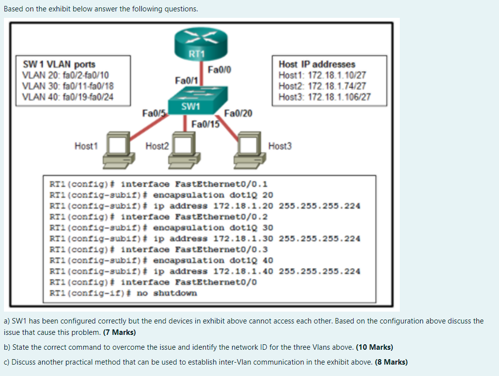 Solved Based on the exhibit below answer the following | Chegg.com