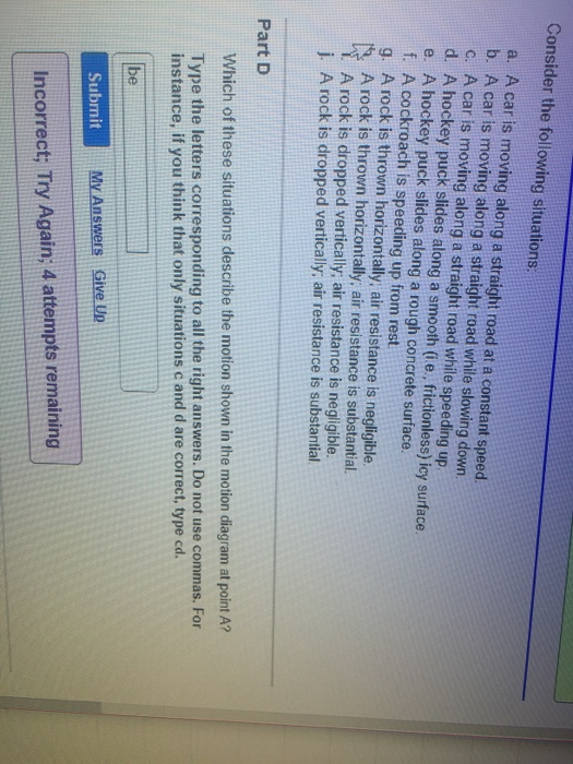 Which Of These Situations Describe The Motion Shown In The Motion ...