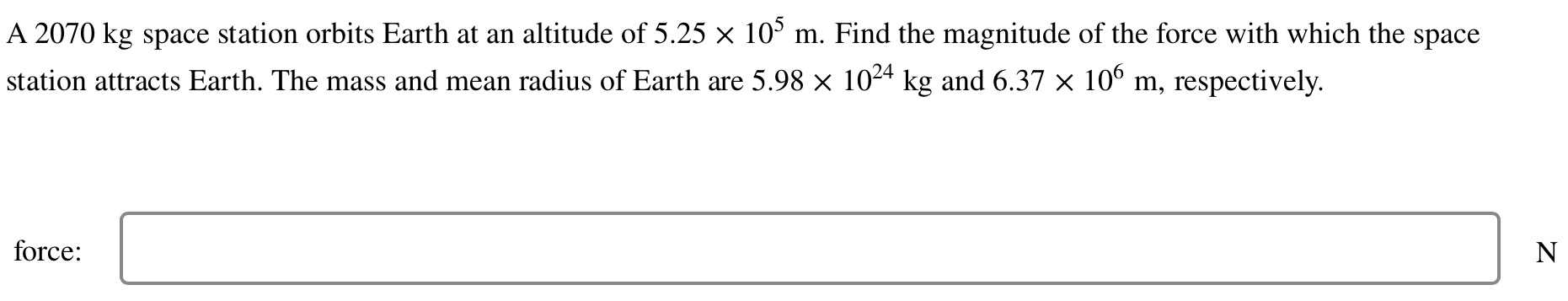 Solved A 2070 kg space station orbits Earth at an altitude | Chegg.com