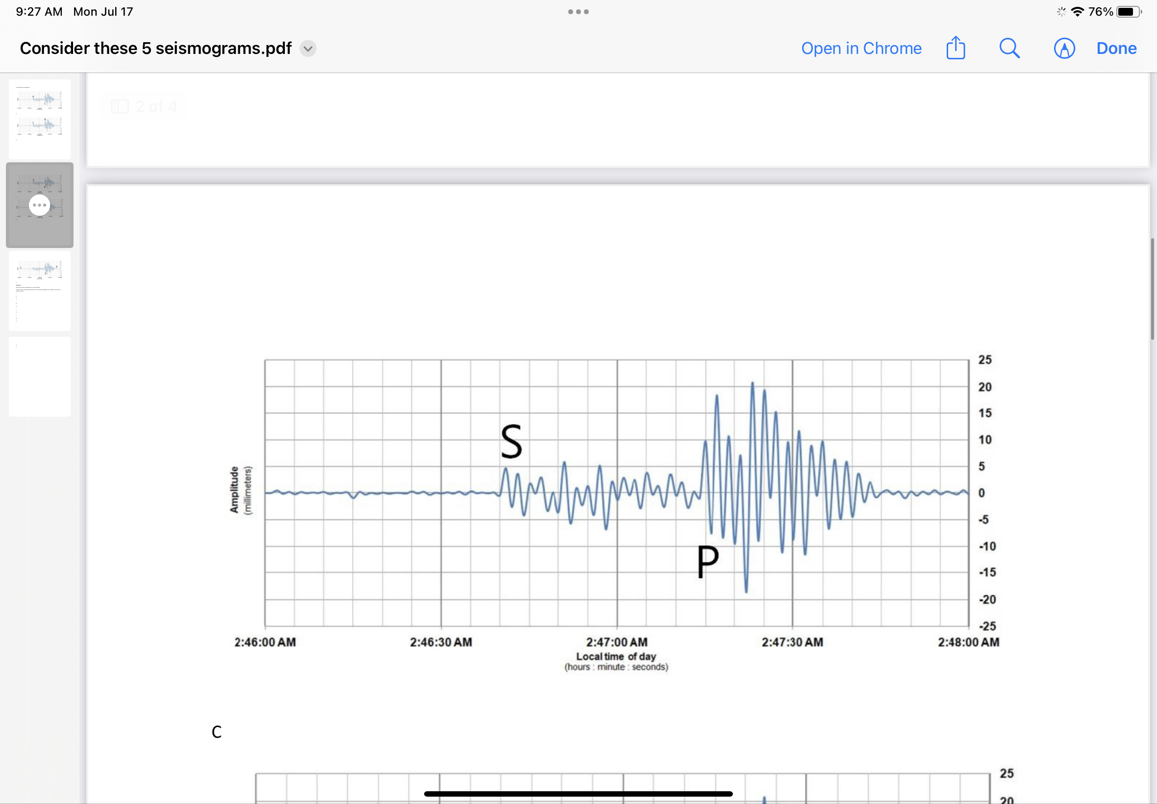 Solved Consider these 5 seismograms.pdf Consider these 5 | Chegg.com