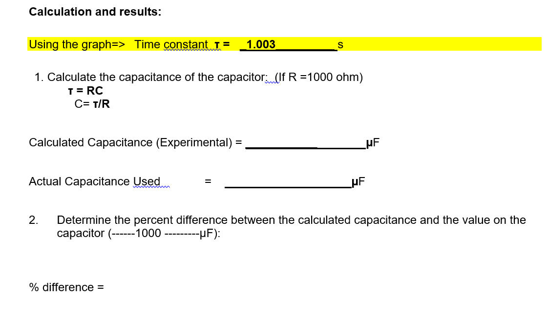 Solved Measure the capacitance of the given capacitor by | Chegg.com