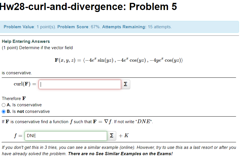 Solved Hw28-curl-and-divergence: Problem 5 Problem Value: 1 | Chegg.com
