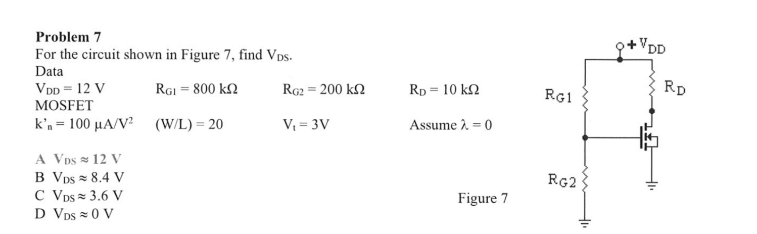 Solved Problem 7 For the circuit shown in Figure 7, find | Chegg.com