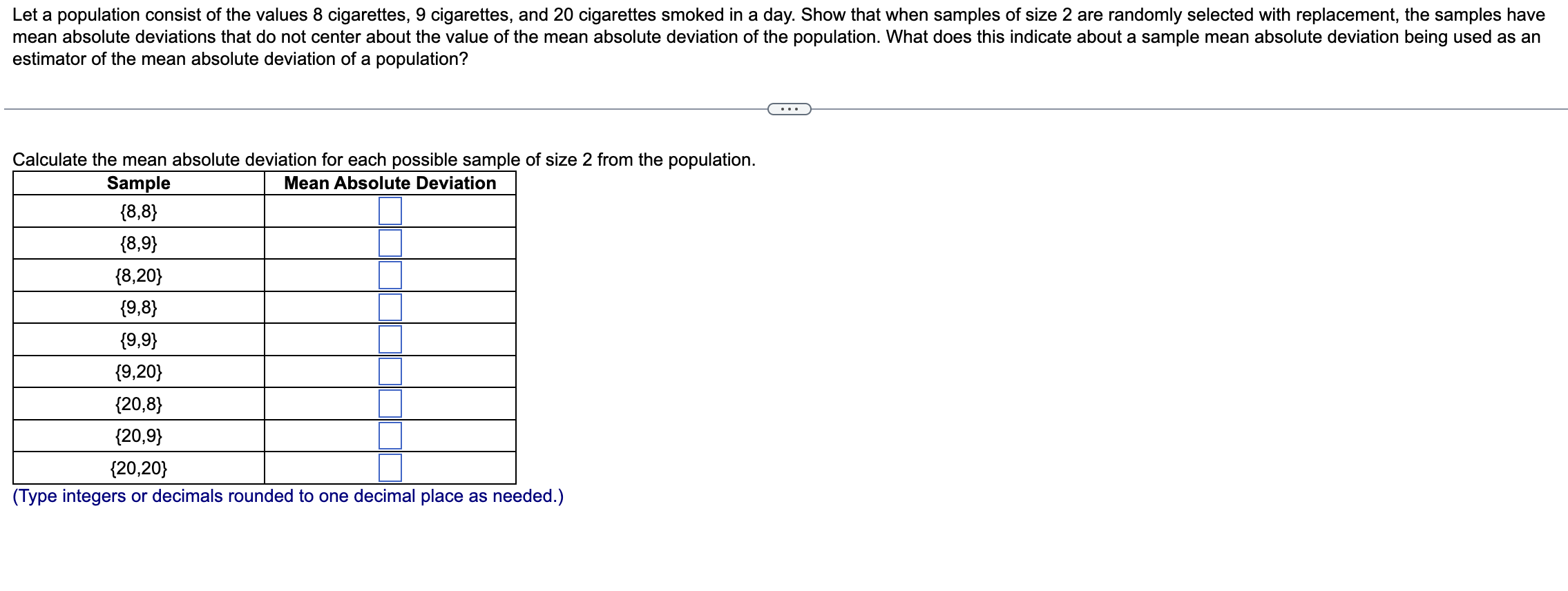 Solved Estimator Of The Mean Absolute Deviation Of A