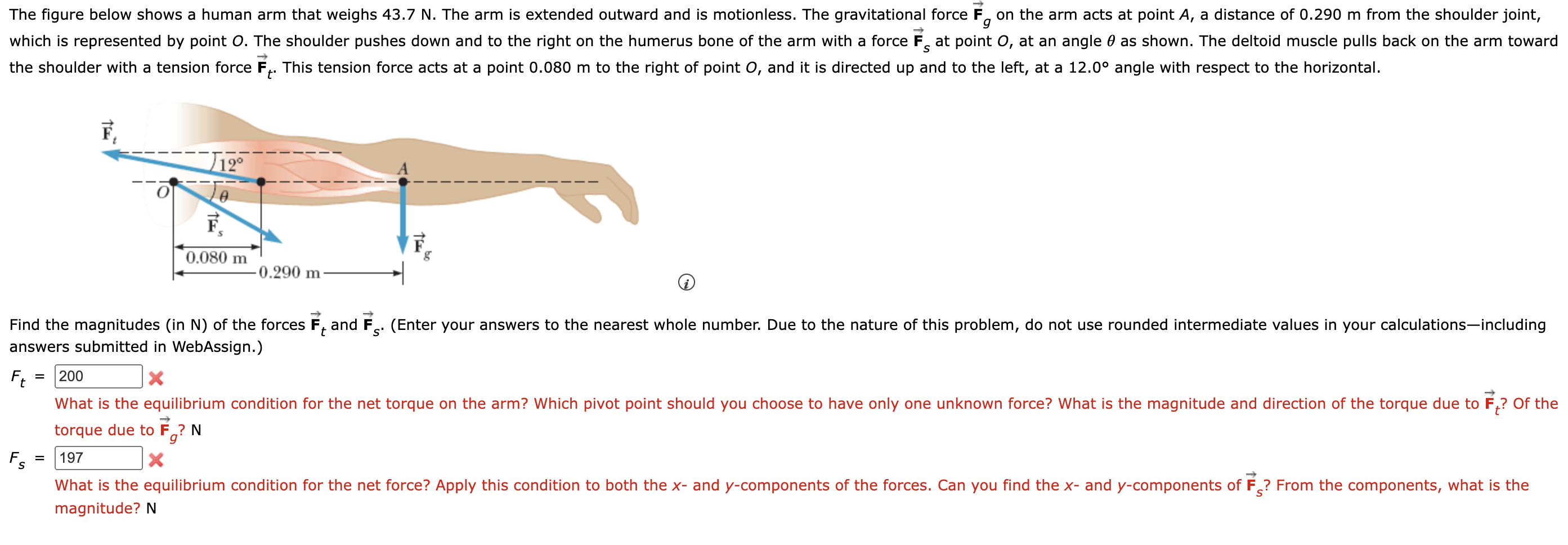 Solved i) answers submitted in WebAssign.) Ft=Fs= What is | Chegg.com