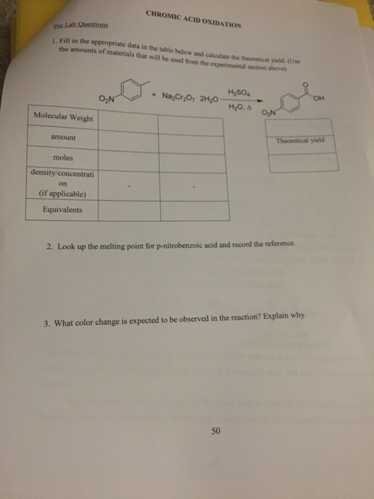 CHROM IC ACID OXİDATİON 1 Fill in the appropriate | Chegg.com