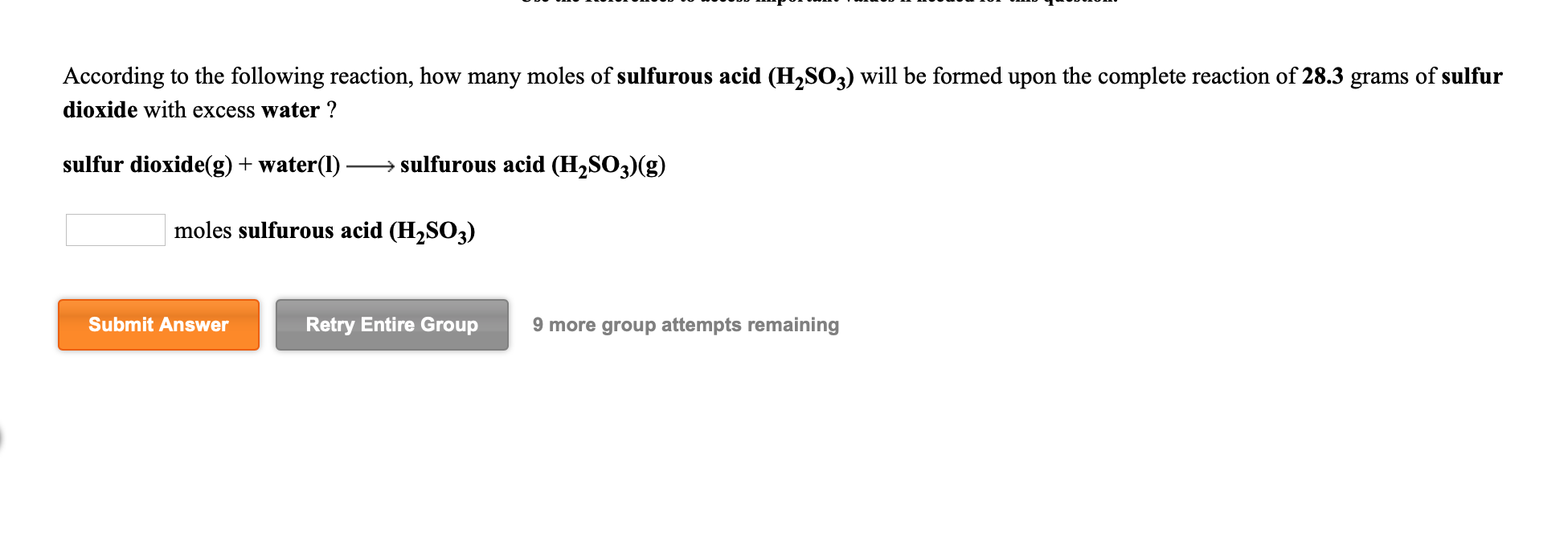Solved According to the following reaction, how many moles | Chegg.com