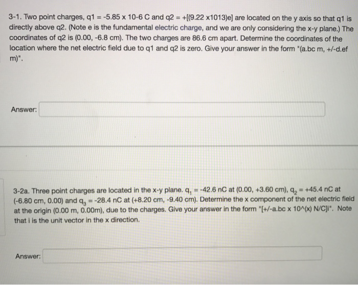 Solved Two point charges, q1 = 5.85 times 10-6 C and q2 = | Chegg.com