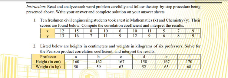 Solved 9 Instruction: Read and analyze each word problem | Chegg.com
