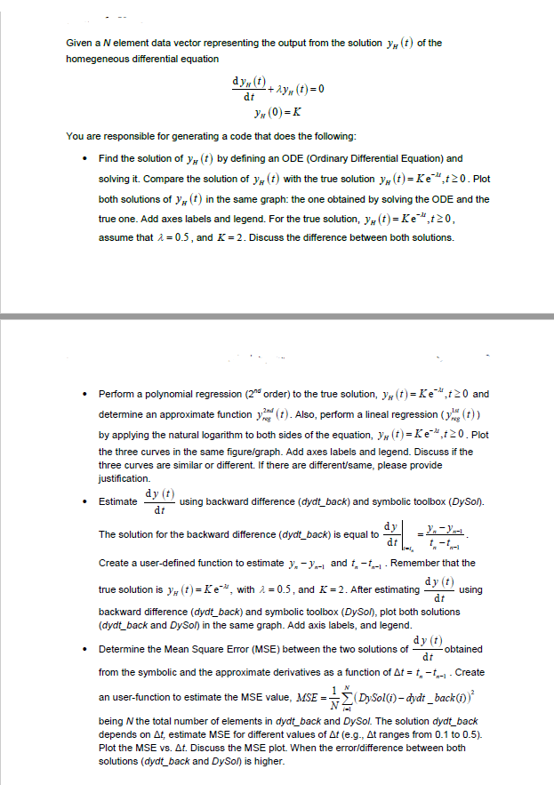 Solved Given a N element data vector representing the output | Chegg.com