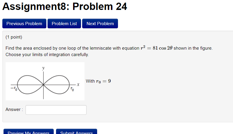 Solved Assignment8 Problem 24 Previous Problem Problem List