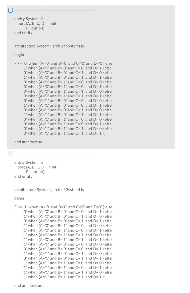 Solved Question 3 (1 point) Design a VHDL model for the | Chegg.com