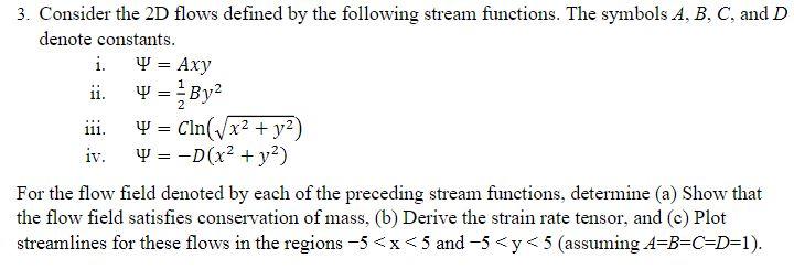 = 3. Consider the 2D flows defined by the following | Chegg.com
