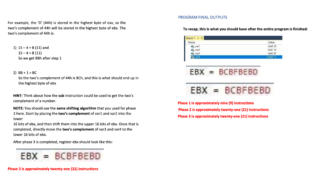 Please help me solve this in x86 assembly MASM | Chegg.com