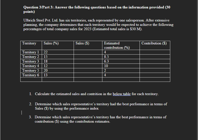 Solved Question 3/Part 3: Answer the following questions | Chegg.com