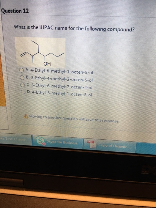 Solved What is the IUPAC name for the following compound? | Chegg.com