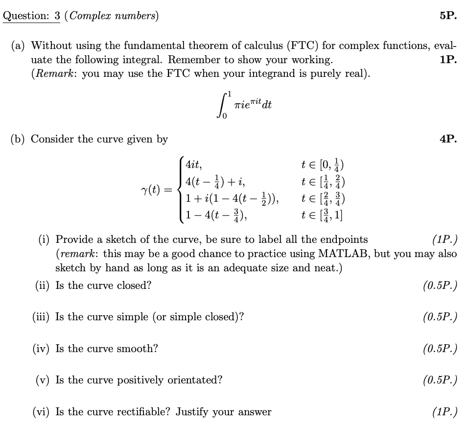 Question: 3 (Complex numbers) 5P. (a) Without using | Chegg.com