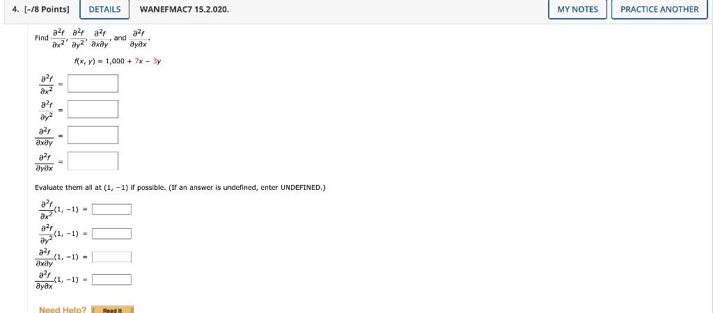Solved Find ∂x2∂2f,∂y2∂2f,∂x∂y∂2f, and | Chegg.com
