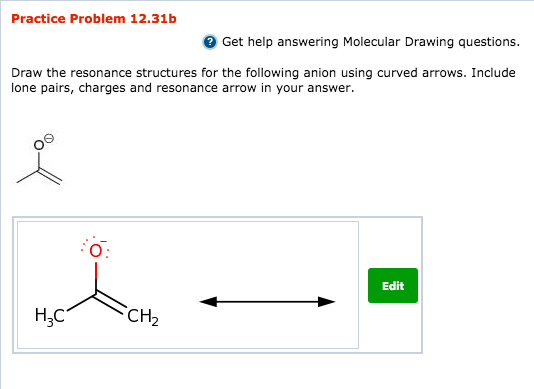 Solved Practice Problem 12.31b Draw the resonance | Chegg.com