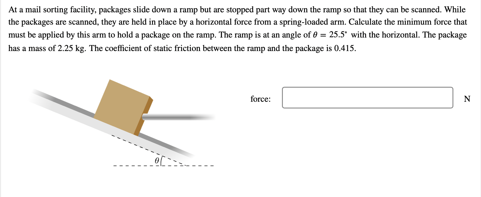 Solved At a mail sorting facility, packages slide down a | Chegg.com