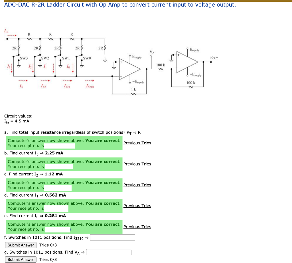 Solved ADC-DAC R-2R Ladder Circuit with Op Amp to convert | Chegg.com