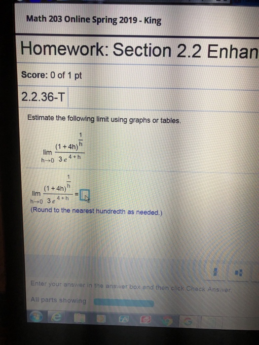 Solved Math 203 Online Spring 2019- King Homework: Section | Chegg.com