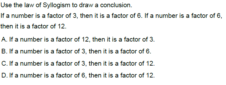 Solved Use the law of Syllogism to draw a conclusion. If a | Chegg.com