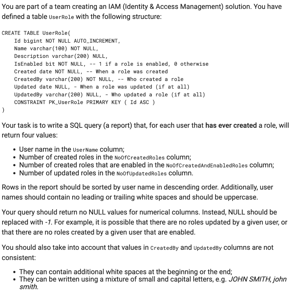 Solved You are part of a team creating an IAM (Identity \& | Chegg.com