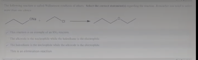 Solved The following reaction is called Williamson synthesis | Chegg.com