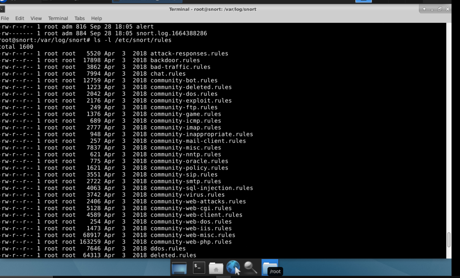 Examine the rules in /etc/snort/rules/ and find the | Chegg.com
