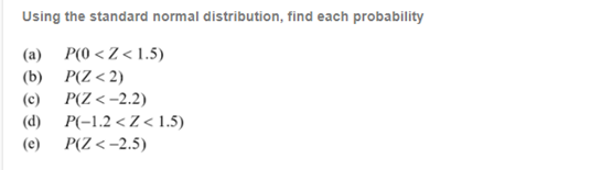 Solved Using the standard normal distribution, find each | Chegg.com