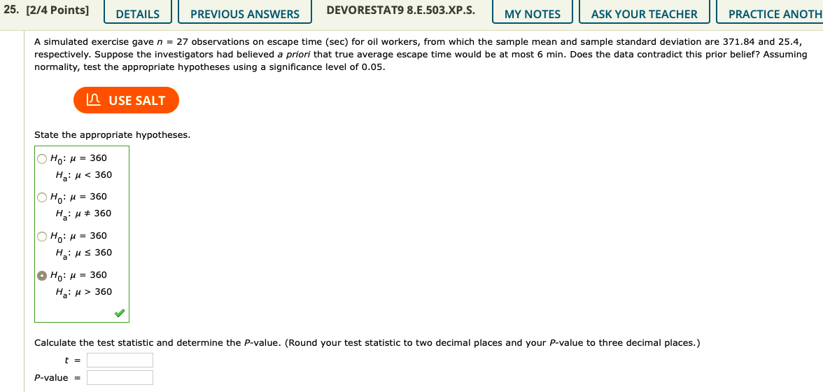 Solved 10. [2/3 Points] DETAILS PREVIOUS ANSWERS DEVORESTAT9 | Chegg.com
