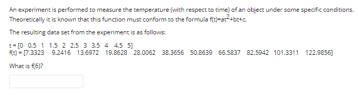 Solved An experiment is performed to measure the temperature | Chegg.com