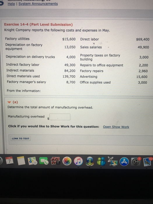 Solved Exercise 14-4 (Part Level Submission) Knight Company | Chegg.com