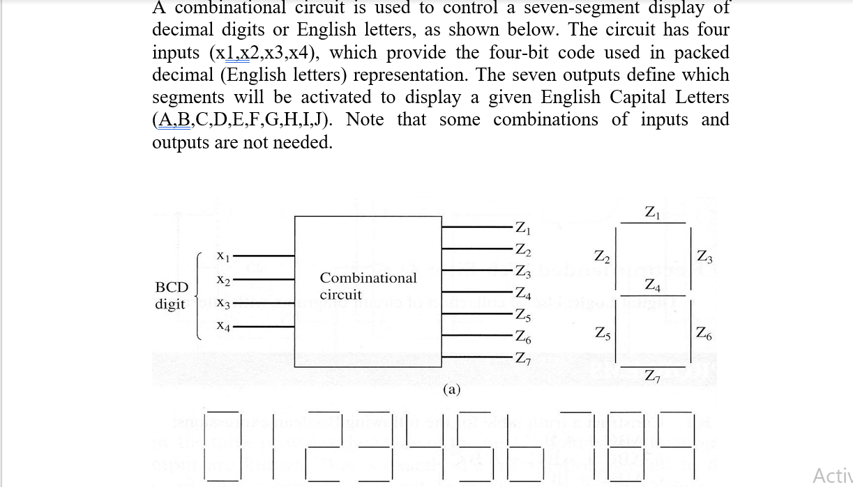Solved A combinational circuit is used to control a | Chegg.com