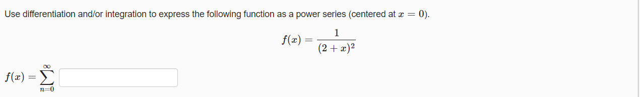 Solved Use differentiation and/or integration to express the | Chegg.com