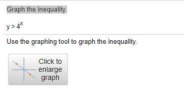 Solved Graph the inequality. y> 4* Use the graphing tool to | Chegg.com