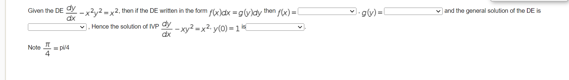 Solved Given the DEdxdy−x2y2=x2, then if the DE written in | Chegg.com