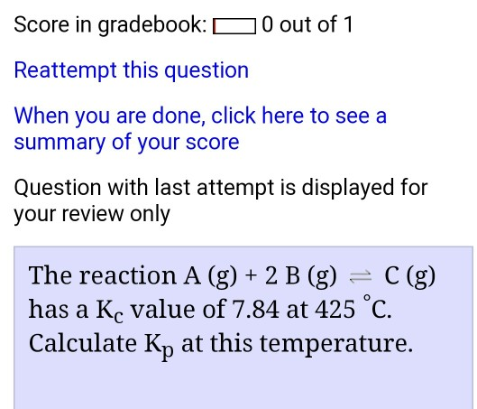 Solved out of 1 Score in gradebook: D 0 Reattempt this | Chegg.com