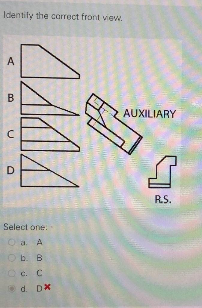 Solved Identify the correct top view. D AUXILIARY FRONT | Chegg.com