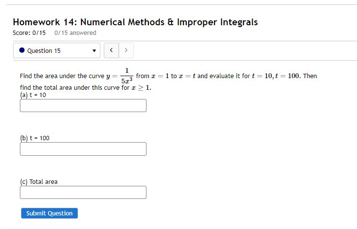 Solved Homework 14: Numerical Methods \& Improper Integrals | Chegg.com