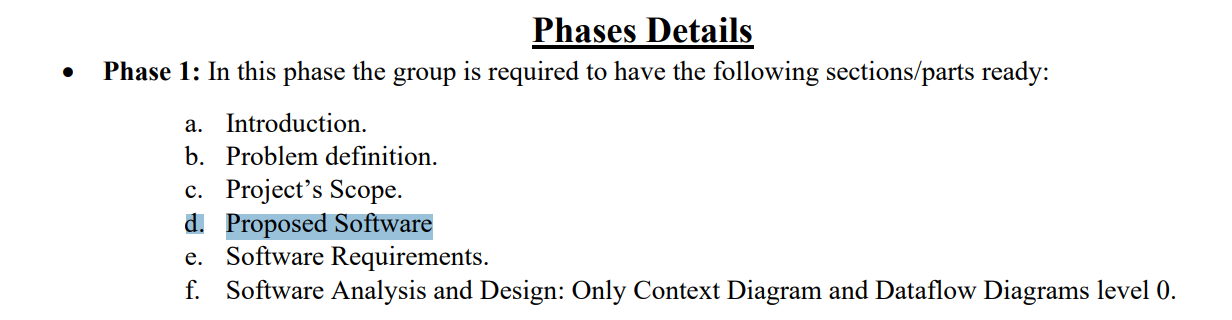 Solved Phase 1: In this phase the group is required to have | Chegg.com