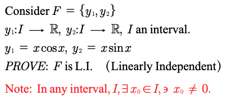 Solved Consider F={y1,y2} y1:I R,y2:I R,I an interval. | Chegg.com