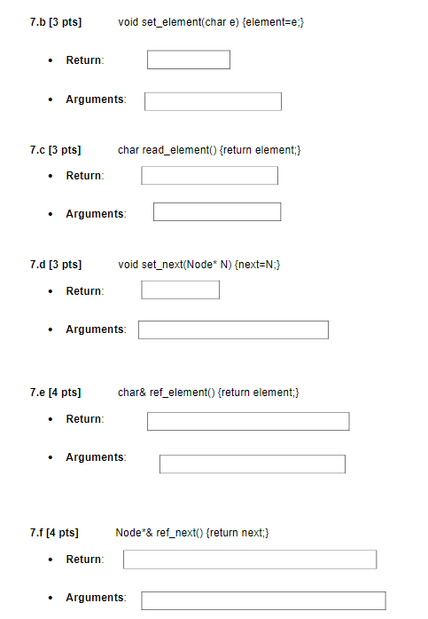 Solved Problem 7. [20 pts] Given the following class | Chegg.com