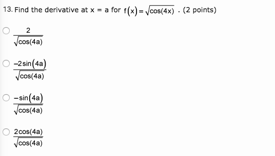 Solved 10. Differentiate y = csc(x)cot(x). (2 points) | Chegg.com