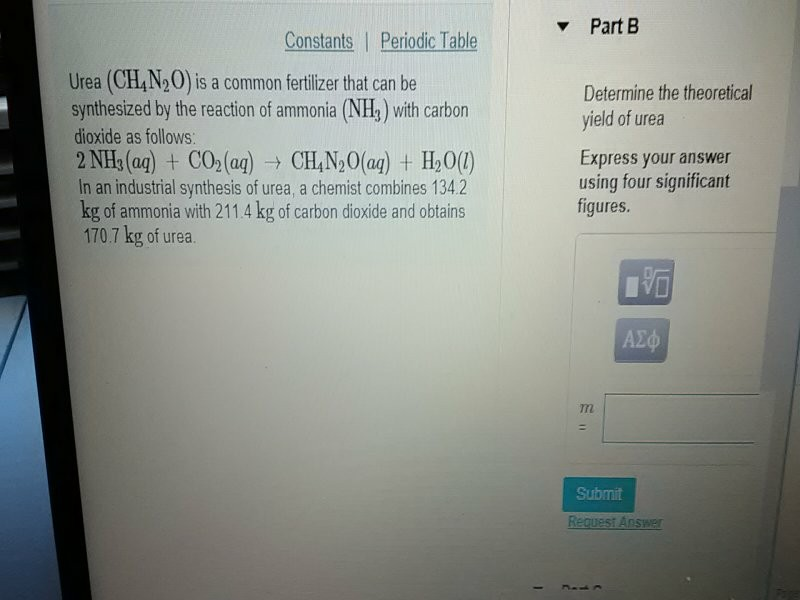 Solved Constants I Periodic Table Part A Urea (CH N20) is a | Chegg.com